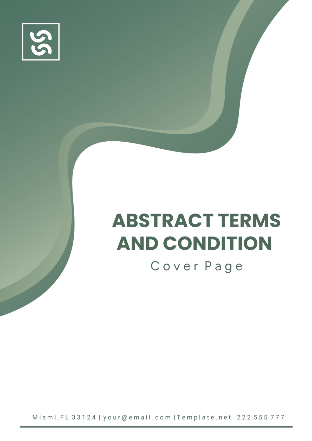 Abstract Terms and Conditions Cover Page Template - Edit Online ...