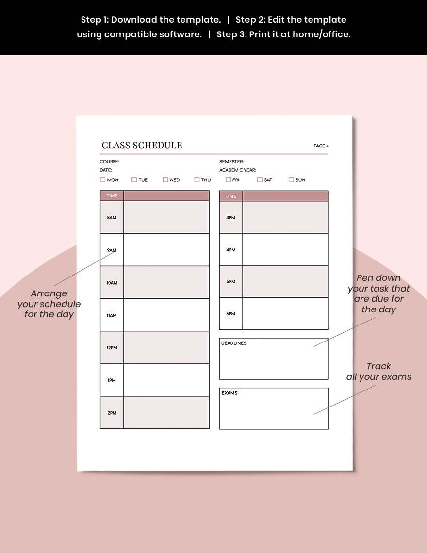 Mini Course Planner Template Download In Word Google Docs PDF Mini Course Planner Template Download In Word Google Docs PDF