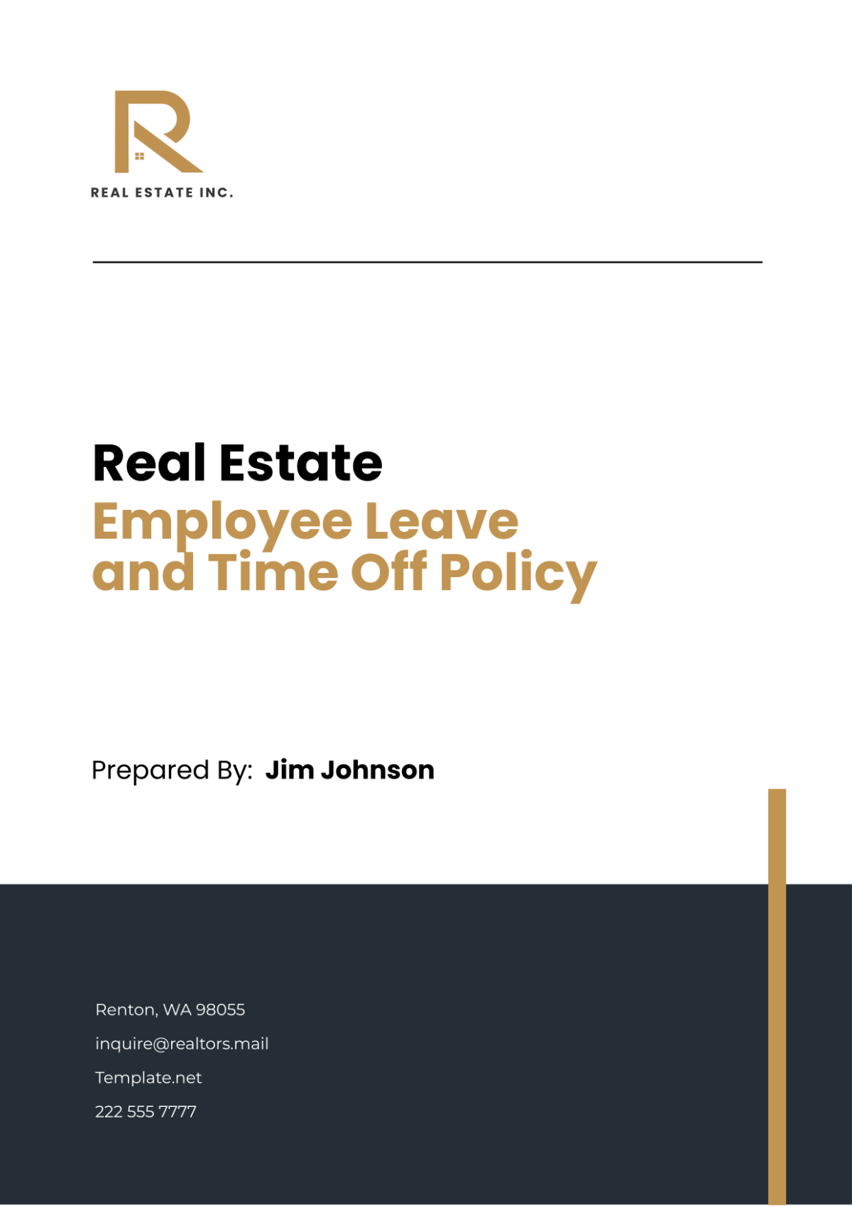 Real Estate Employee Leave and Time Off Policy Template - Edit Online ...
