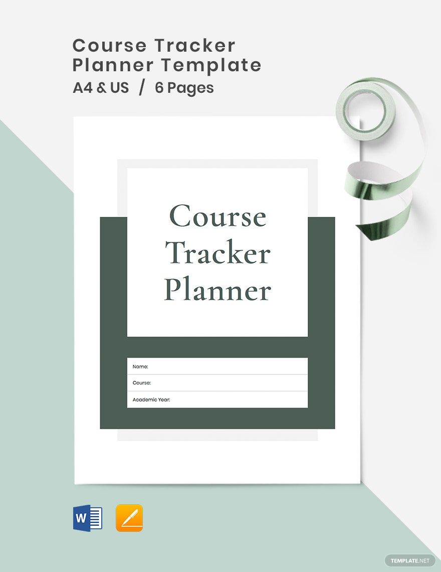 Course Tracker Planner Template Download In Word Google Docs PDF 