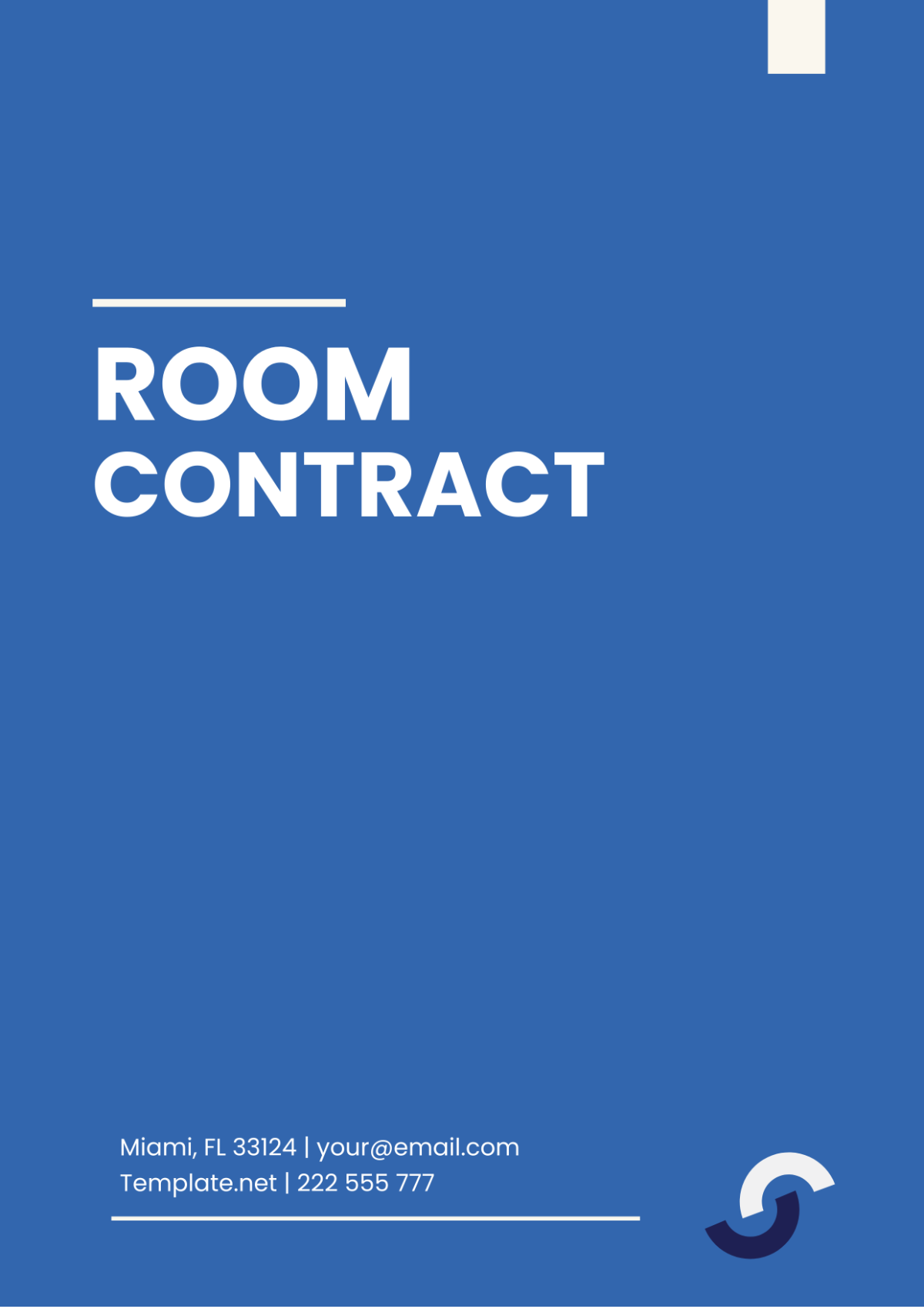 Room Contract Template - Edit Online & Download Example | Template.net
