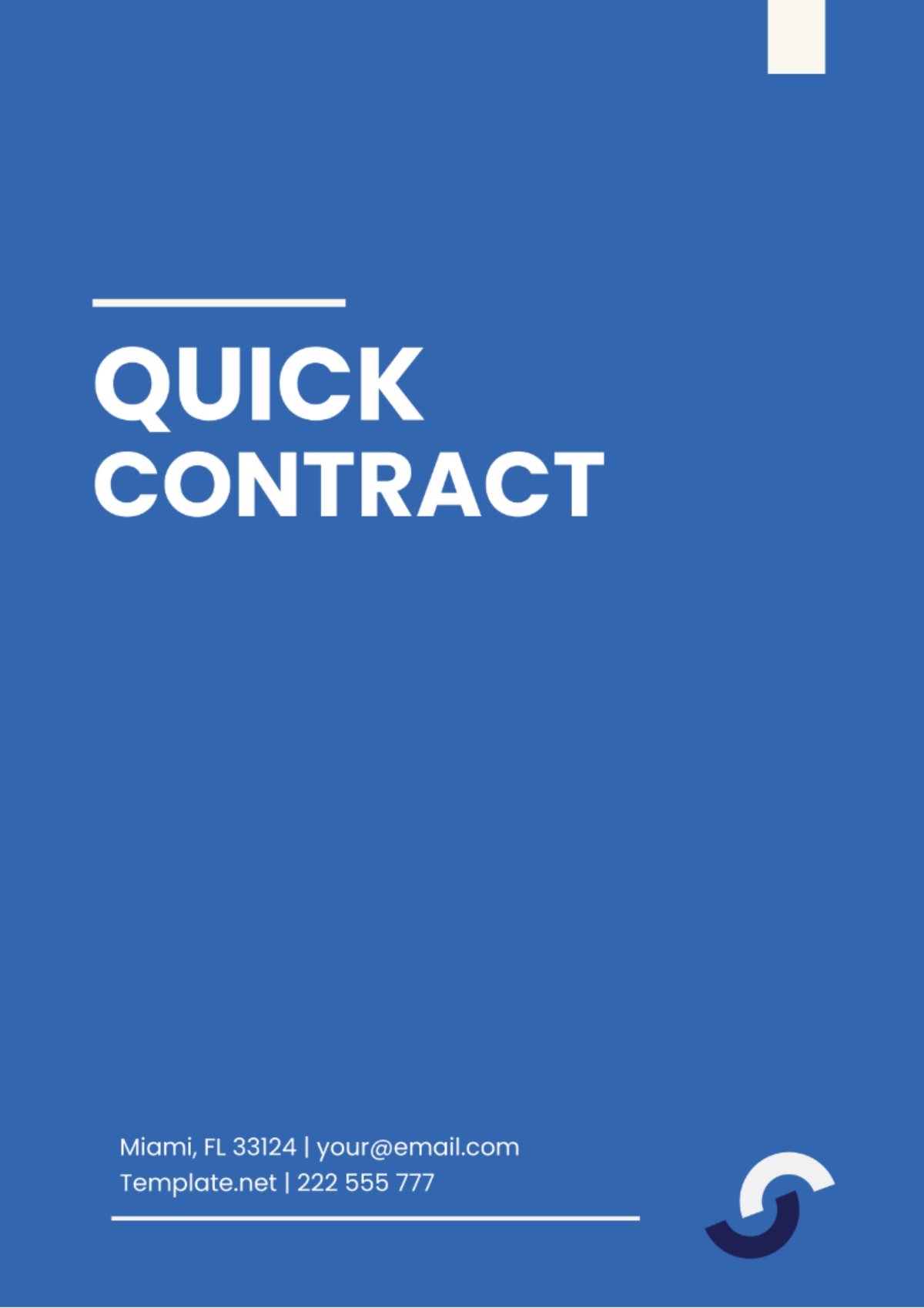 Quick Contract Template - Edit Online & Download Example | Template.net