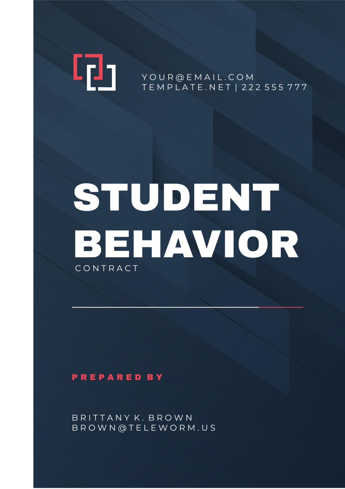 Student Behavior Contract Template - Edit Online & Download Example ...