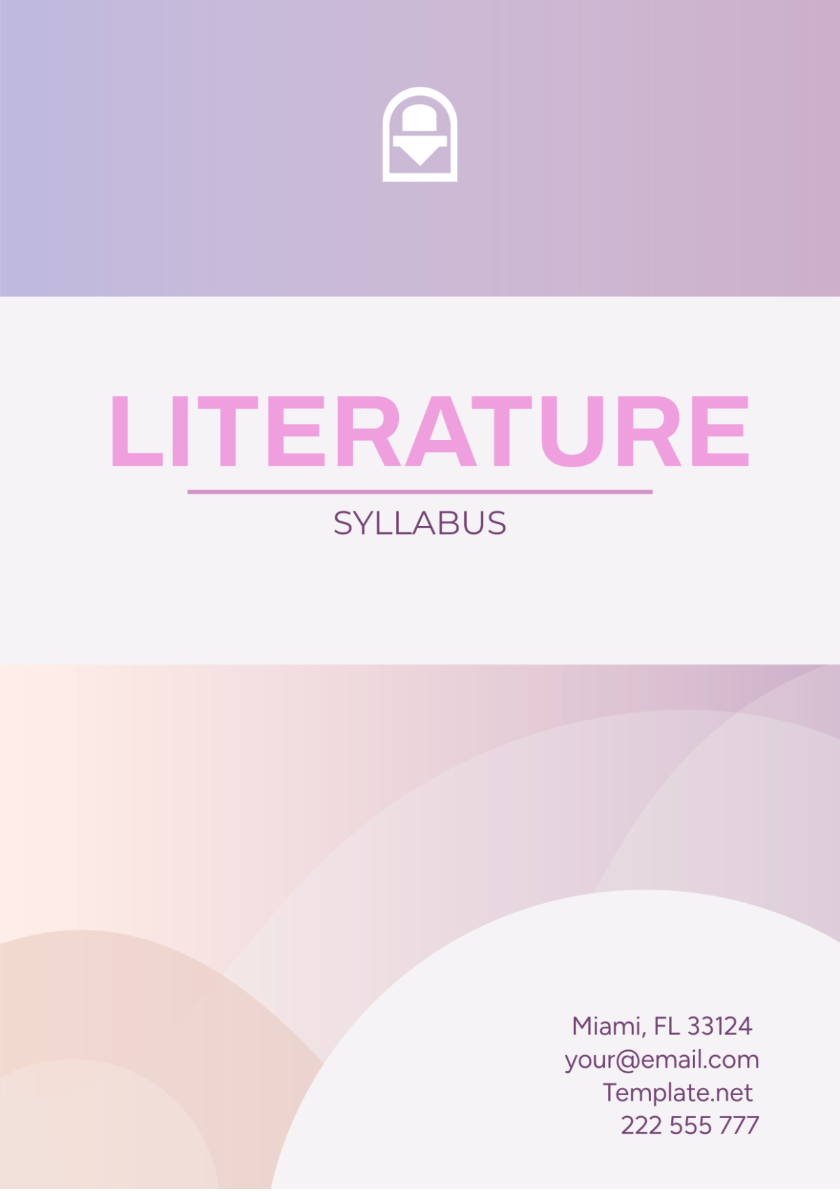 Literature Syllabus Template - Edit Online & Download Example ...
