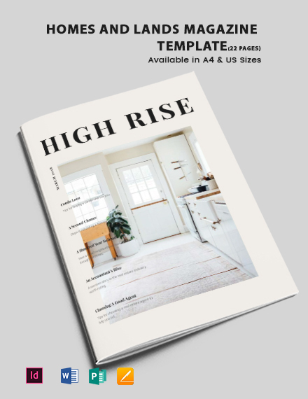 Free Homes and Lands Magazine Template