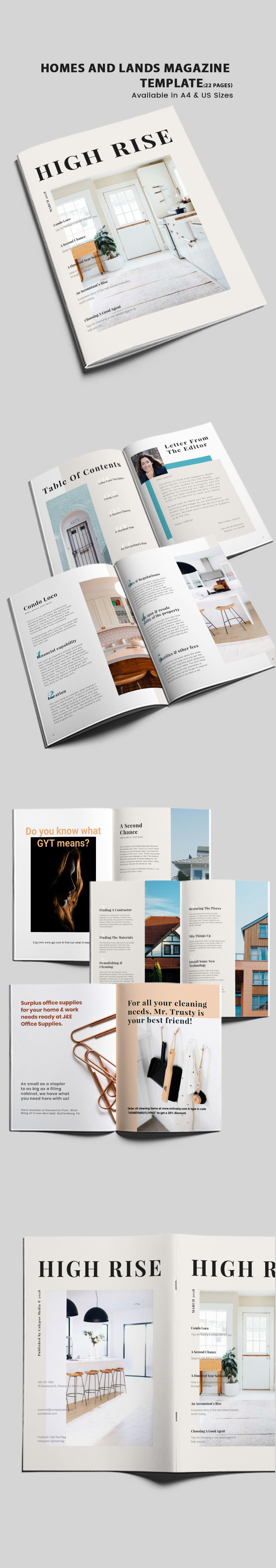 Free Homes and Lands Magazine Template - InDesign, Word, Apple Pages ...