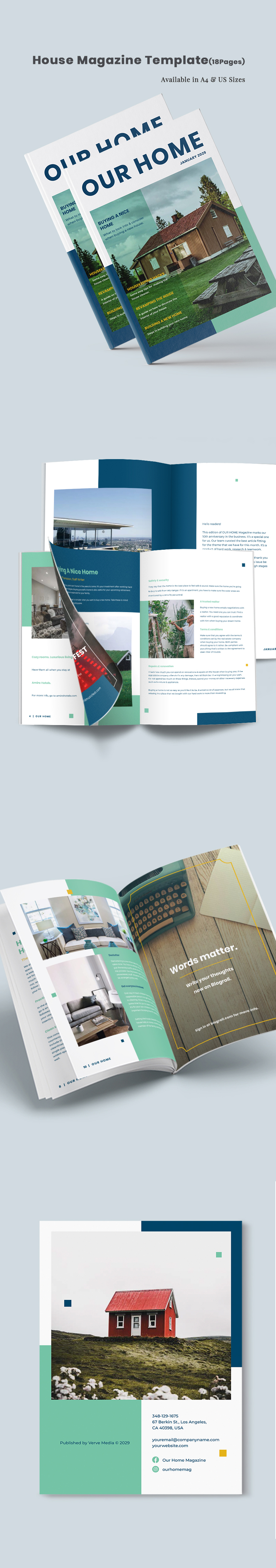 Free House Magazine Template - InDesign, Word, Apple Pages | Template.net