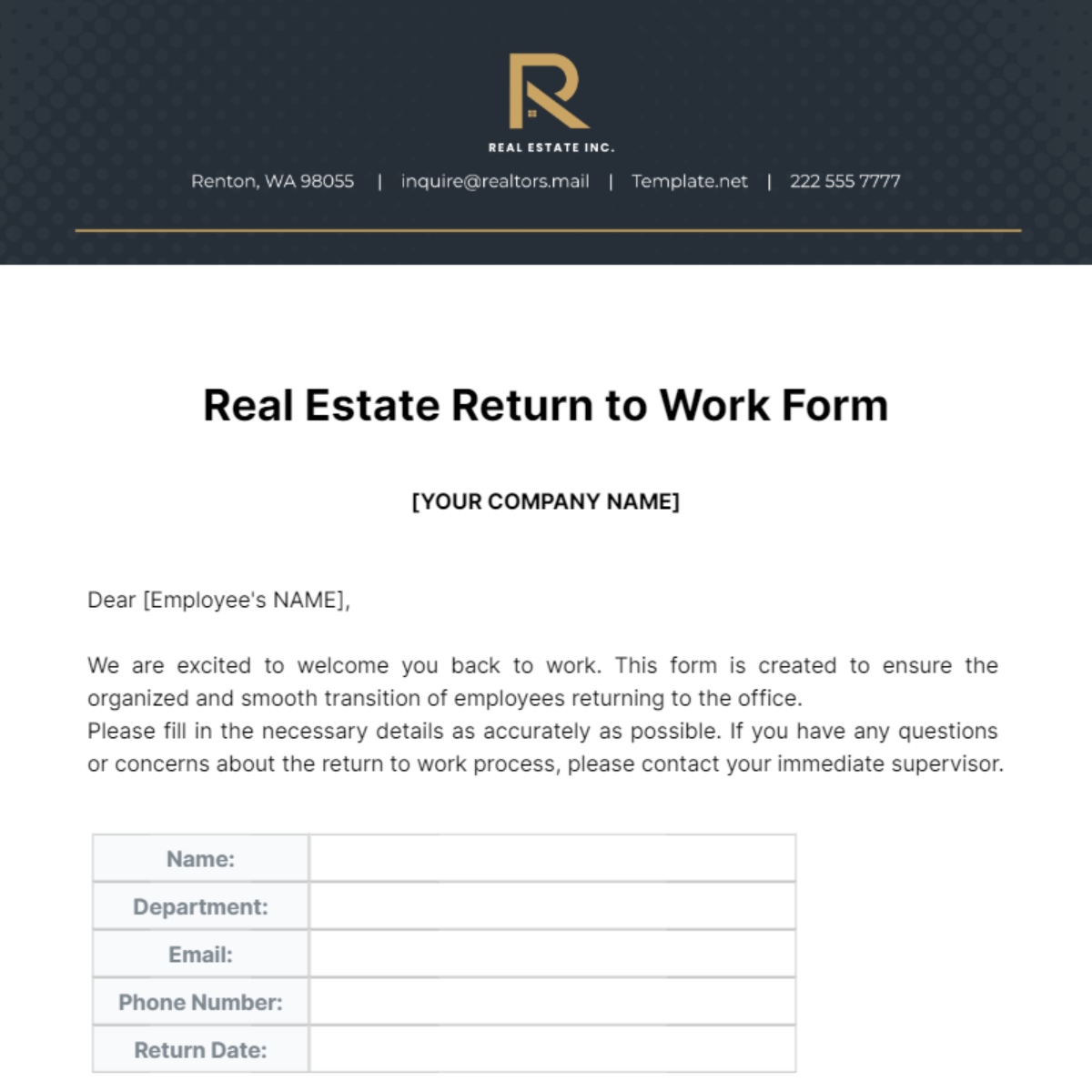 Real Estate Employee Training Schedule Template | Template.net