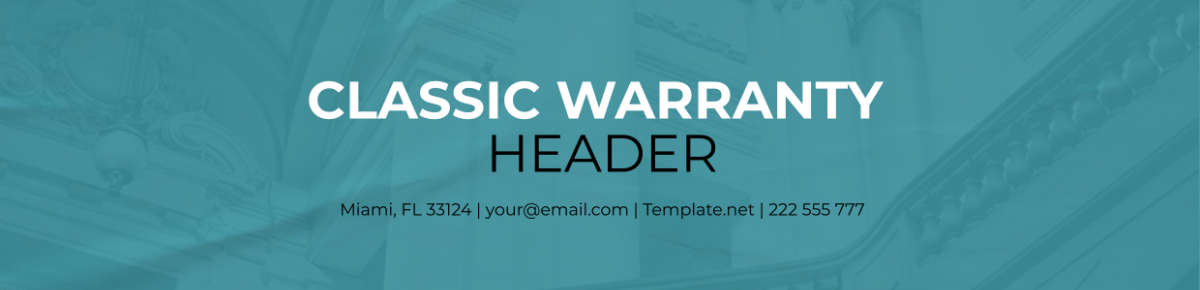 Classic Warranty Header - Edit Online & Download Example | Template.net