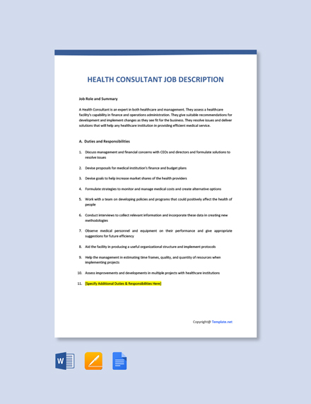 Health Information Job Descriptions