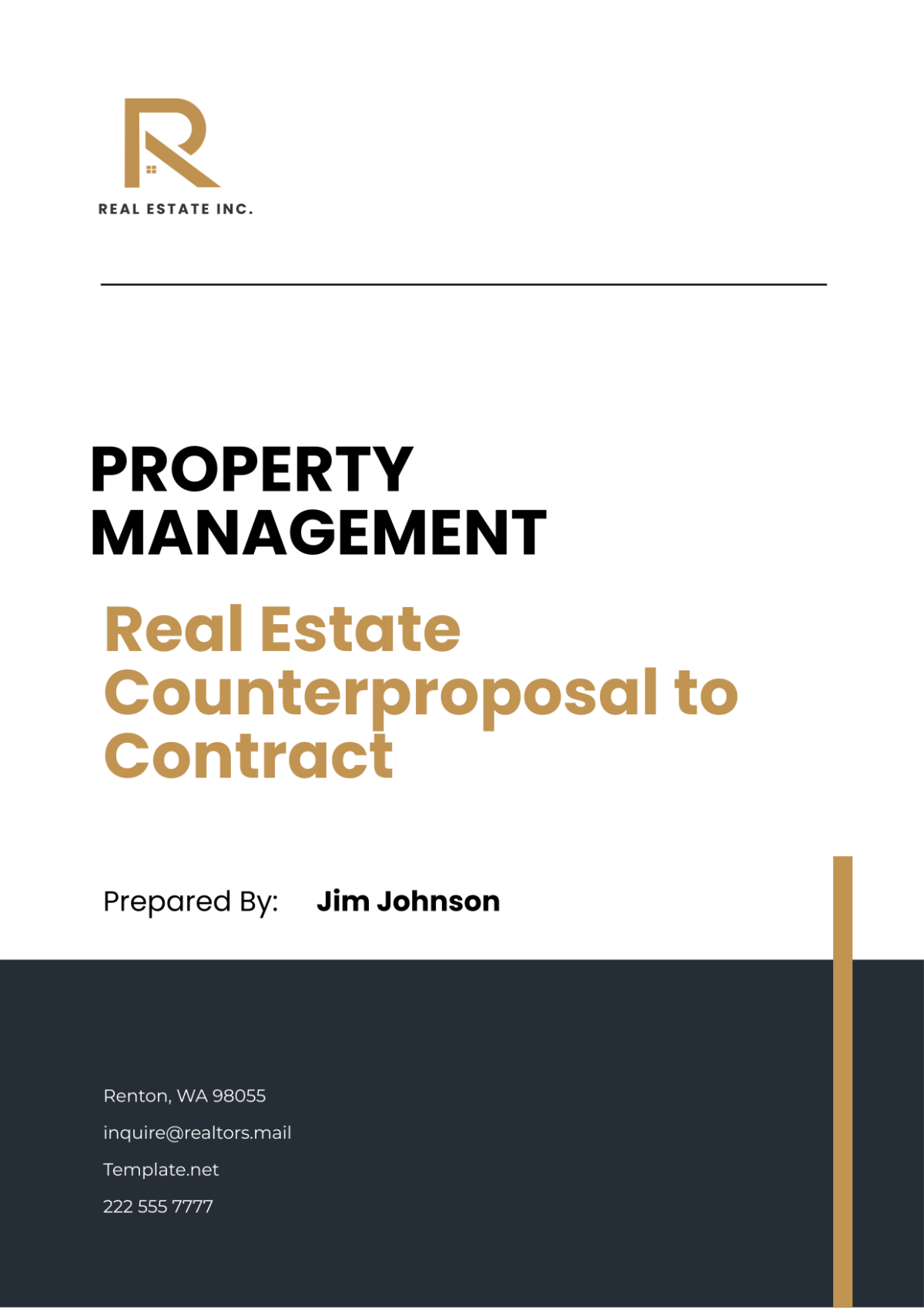 Real Estate Counterproposal to Contract Template - Edit Online ...