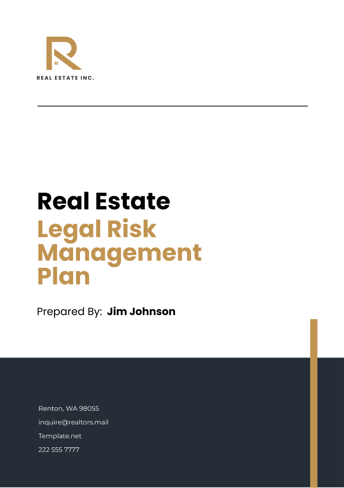 Real Estate Legal Risk Management Plan Template - Edit Online ...