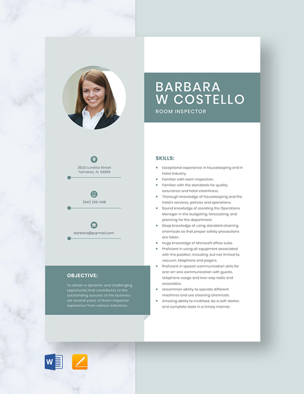 Free Home Inspector Resume - Download in Word, Apple Pages | Template.net