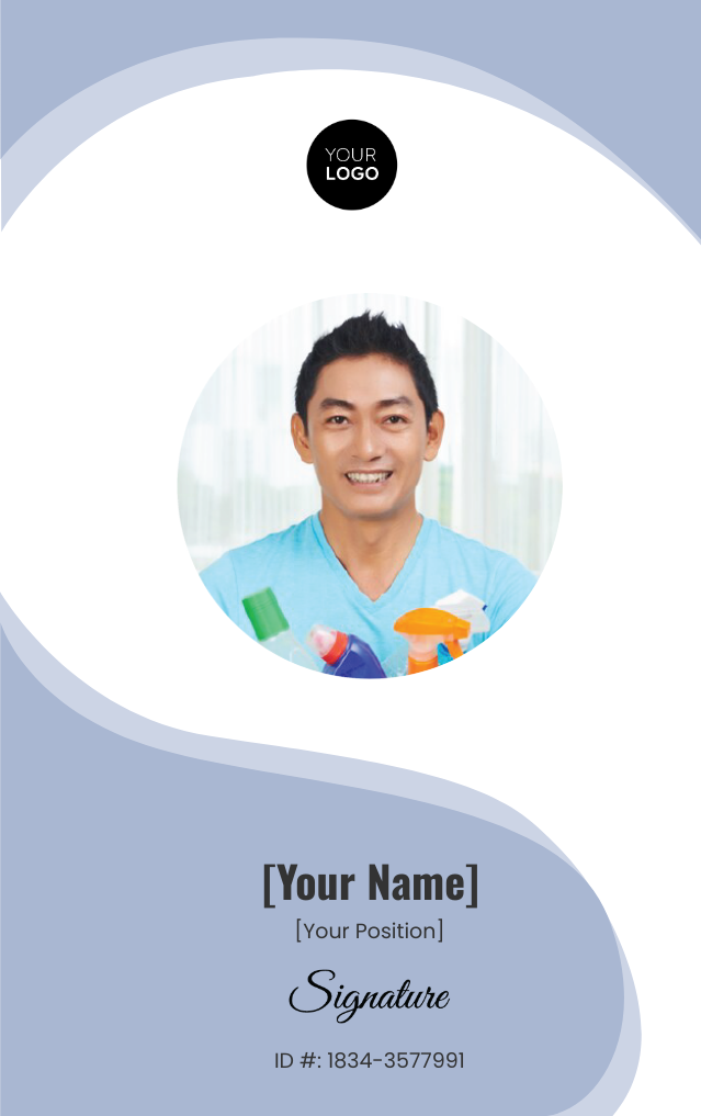 Eco-Friendly Cleaning Expert ID Card Template - Edit Online & Download ...