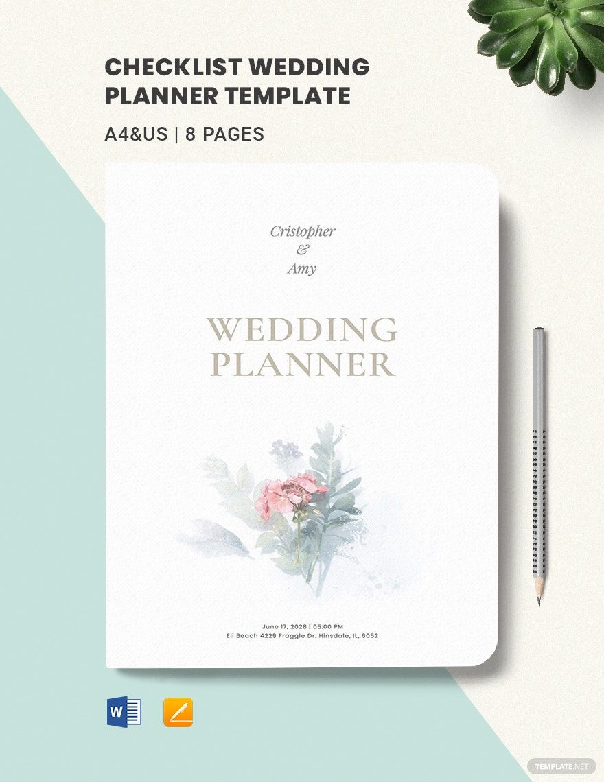 Free Simple Wedding Checklist Template - Google Docs, Word, Apple Pages ...