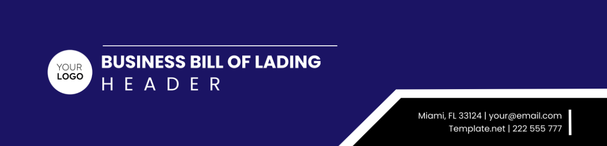 Business Bill of Lading Header Template - Edit Online & Download ...