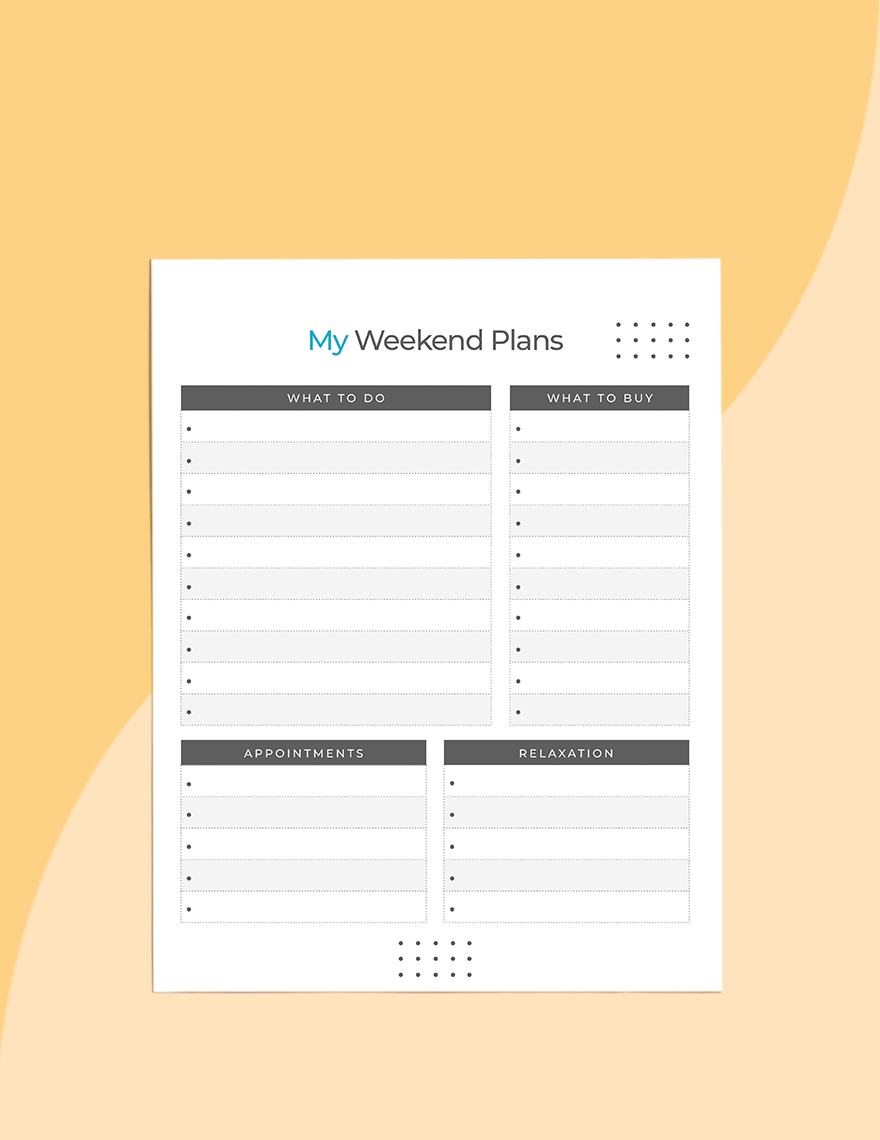 Free Sample Planner Template - Download in Word, Google Docs, PDF ...