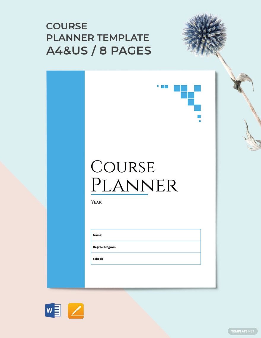 Course Planner Template Download In Word Google Docs PDF Apple 