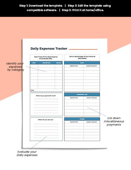 Printable Financial Planner Template Word Apple Pages Template