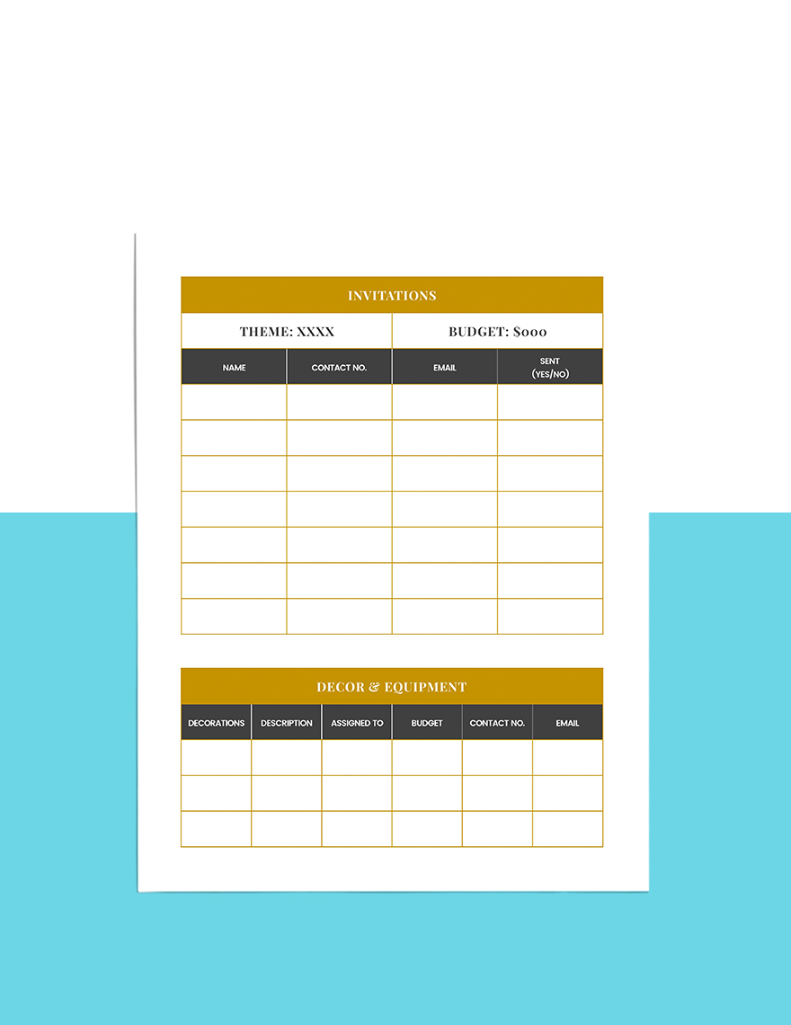Personal Financial Planner Template Google Docs Word Apple Pages 