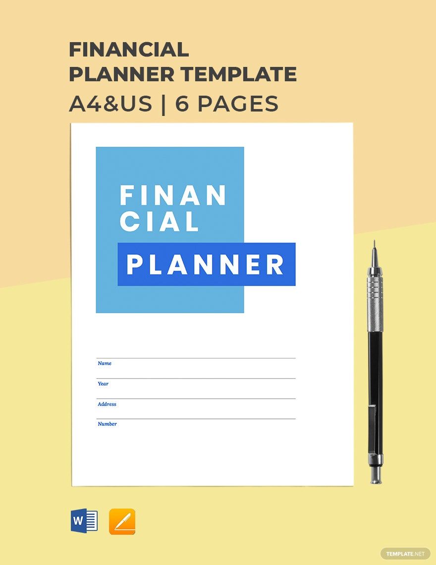Family Financial Planner Template Google Docs Word Apple Pages PDF 
