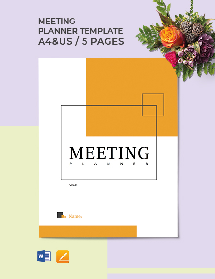 Team Meeting Planner Template - Illustrator, PSD | Template.net