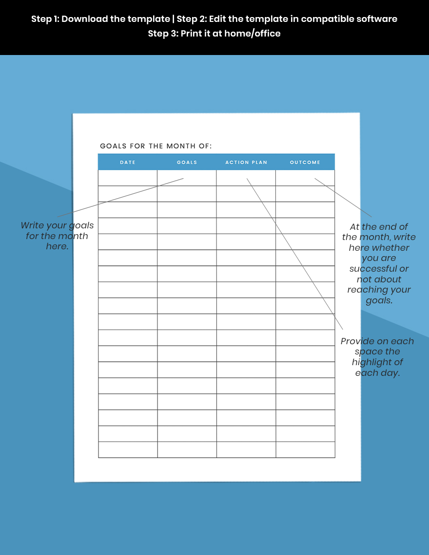 Monthly Planner Template - Download in Word, Google Docs, PDF, Apple ...