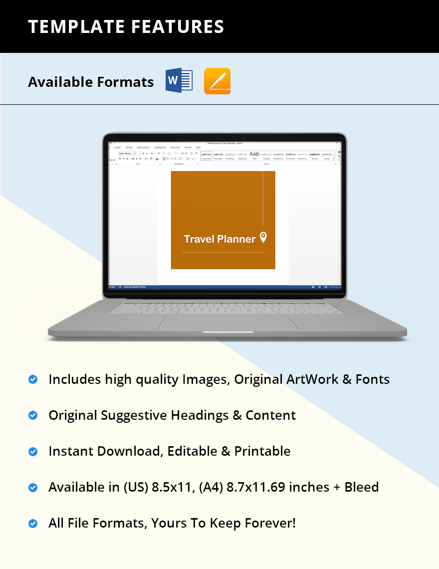 Travel Planner Template - Download in Word, Google Docs, PDF, Apple ...