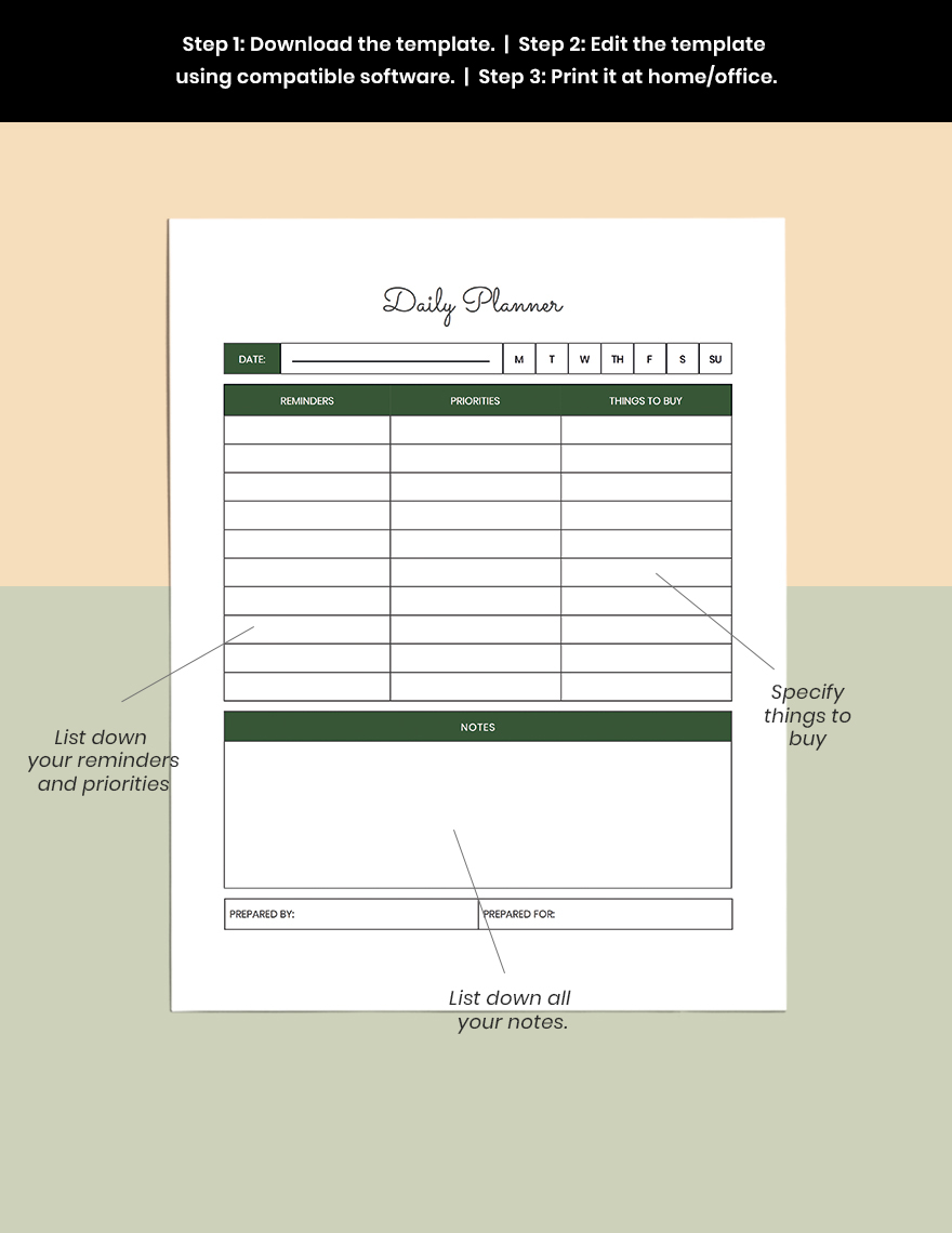 Journal Planner Template - Google Docs, Word, Apple Pages, PDF ...