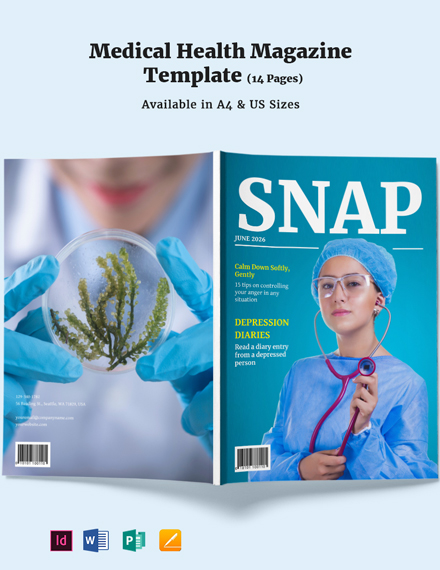 Medical Health Magazine Template