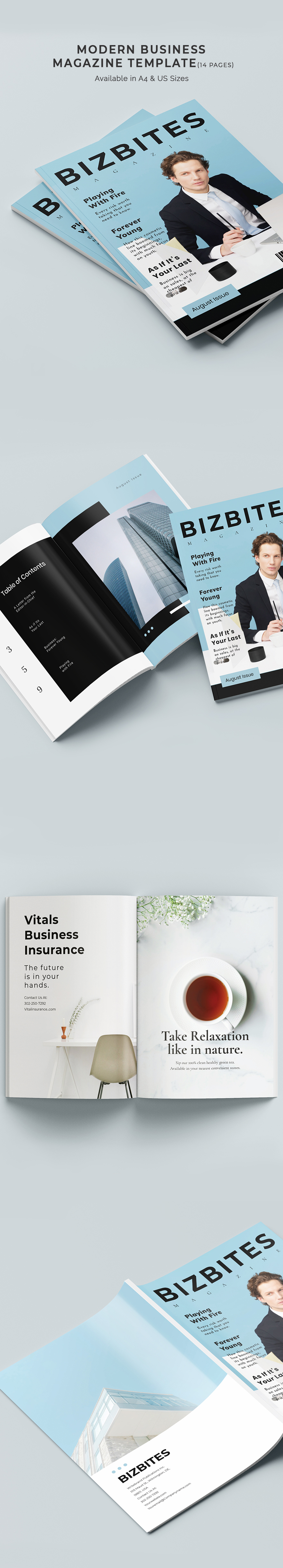 Simple Church Magazine Template - InDesign, Word, Apple Pages ...