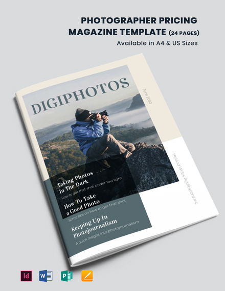 Photographer Magazine Template - PSD | InDesign
