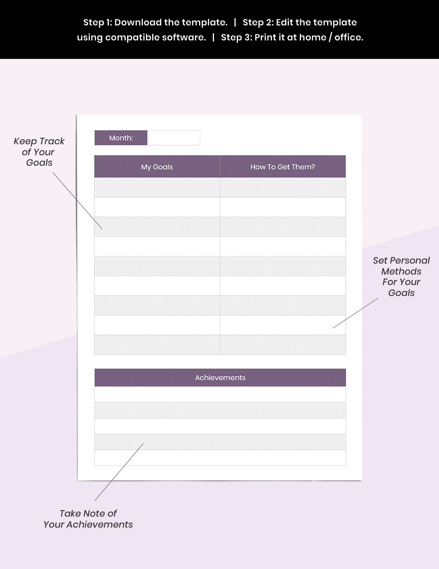 Personal Planner Template - Download in Word, Google Docs, PDF, Apple ...