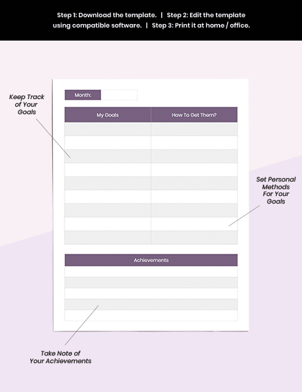 Personal Planner Template - Word, Apple Pages | Template.net