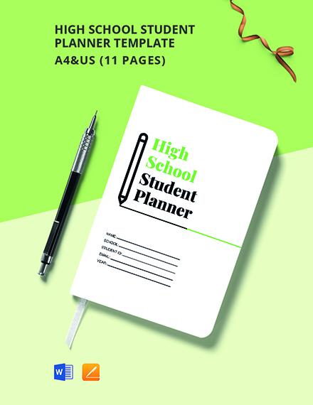 20 Student Planner Word Templates Free Downloads Template
