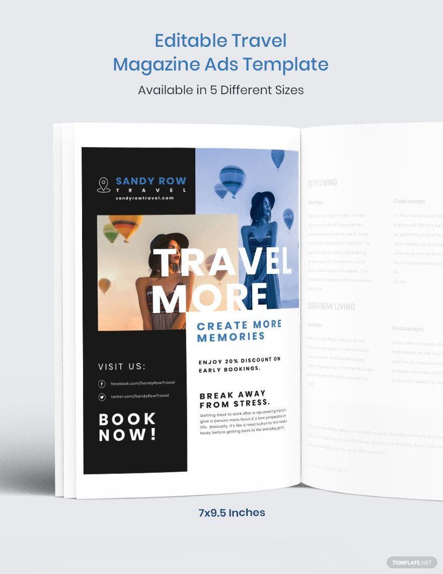 FREE Travel Magazine InDesign Template Download Template