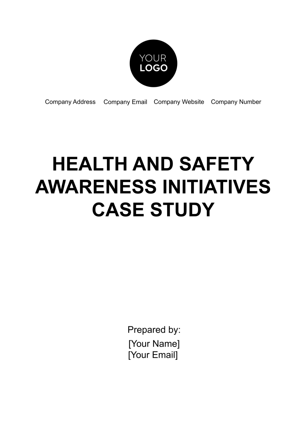Health & Safety Awareness Initiatives Case Study Template - Edit Online ...