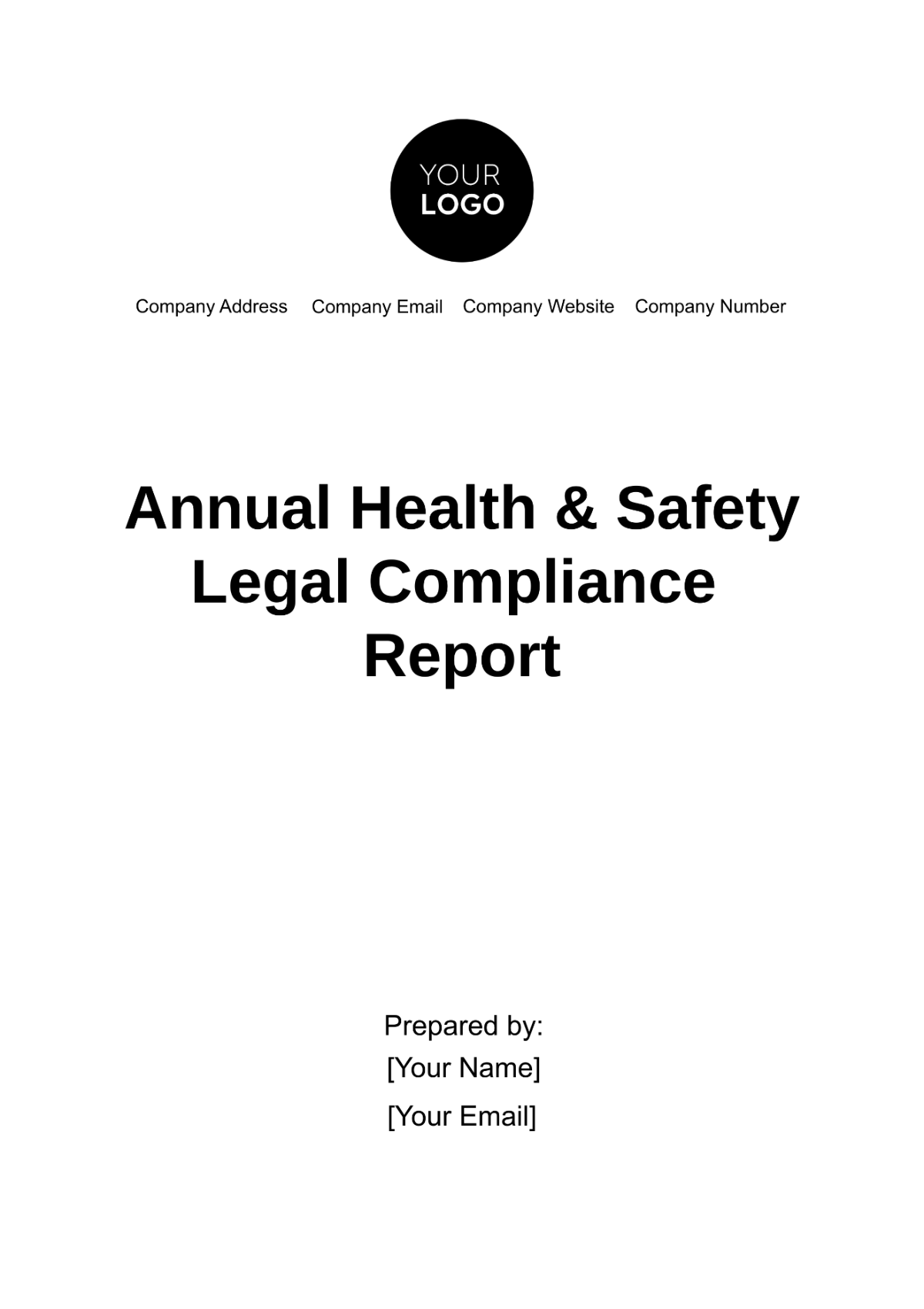 Annual Health & Safety Legal Compliance Report Template - Edit Online ...