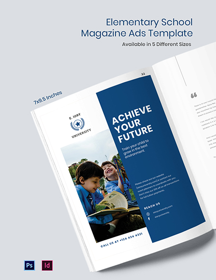 Digital school Magazine Ads Template - InDesign, PSD | Template.net