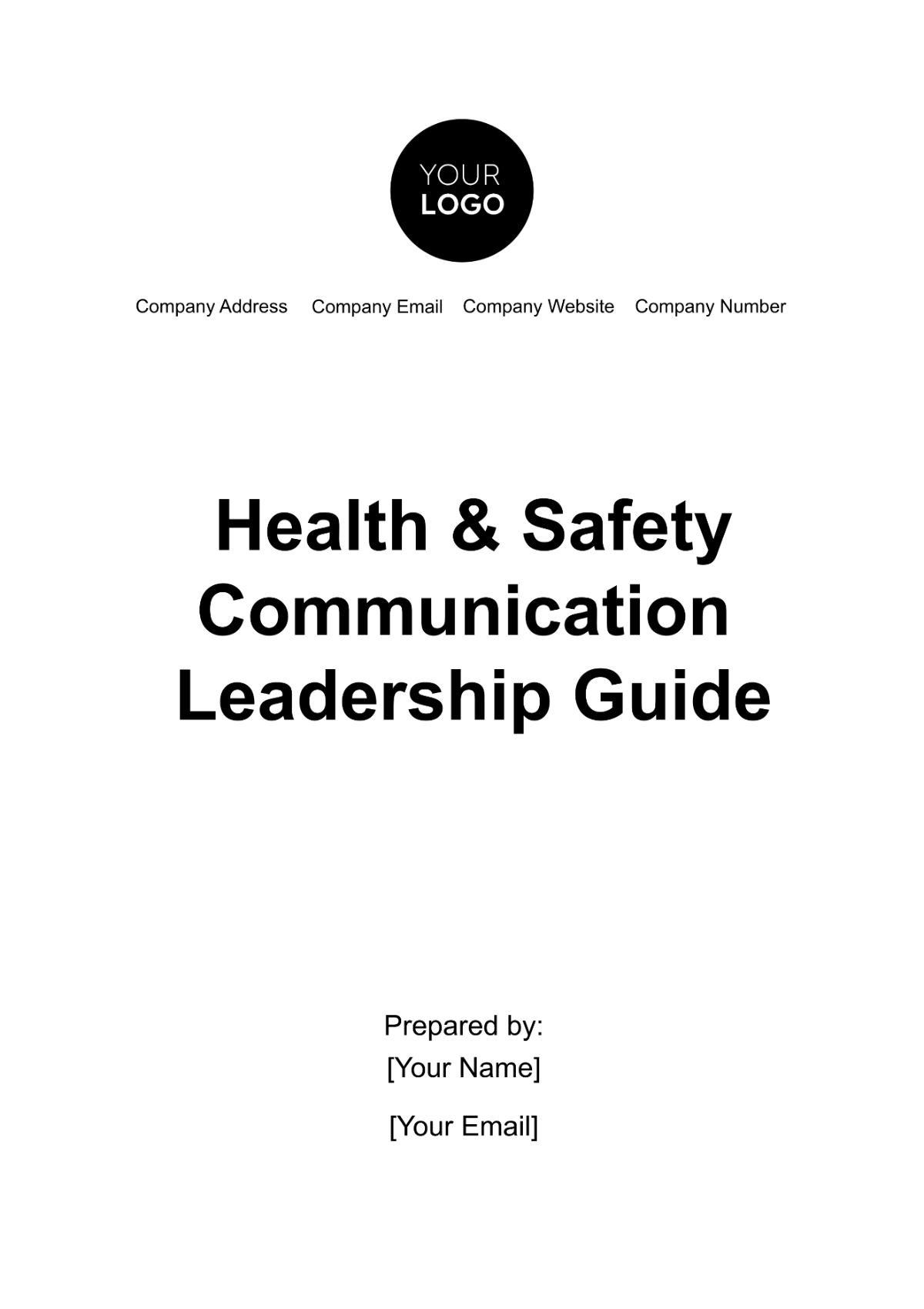 Health & Safety Communication Leadership Guide Template - Edit Online ...