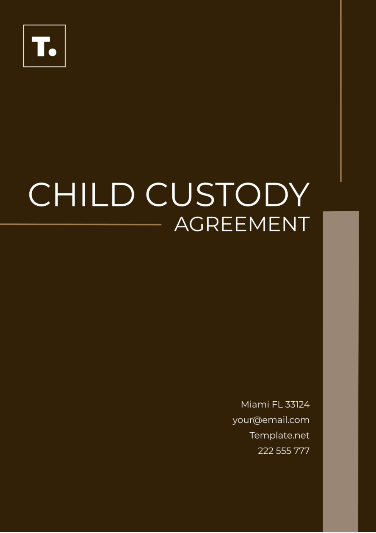 Free Child Custody Agreement Templates Editable And Printable