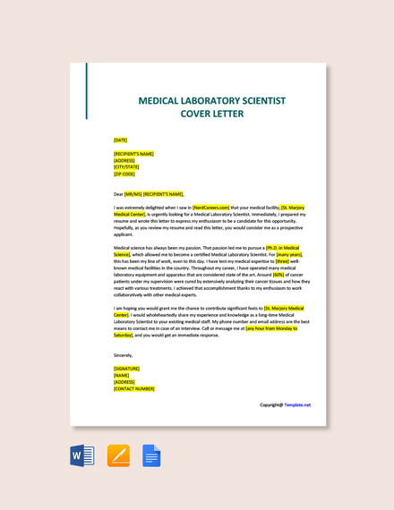 FREE Forensic Scientist Cover Letter Template - Word | Google Docs ...