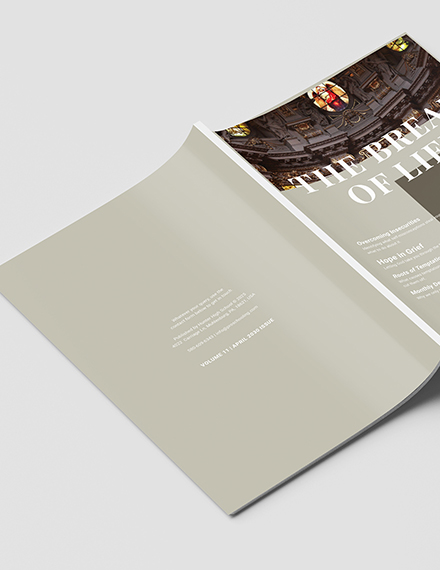 Modern Church Magazine Template - InDesign, Word, Apple Pages ...