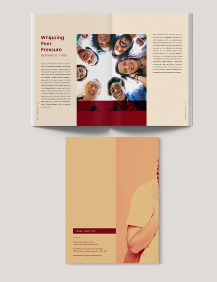 Printable Student Magazine Template - InDesign, Word, Apple Pages ...