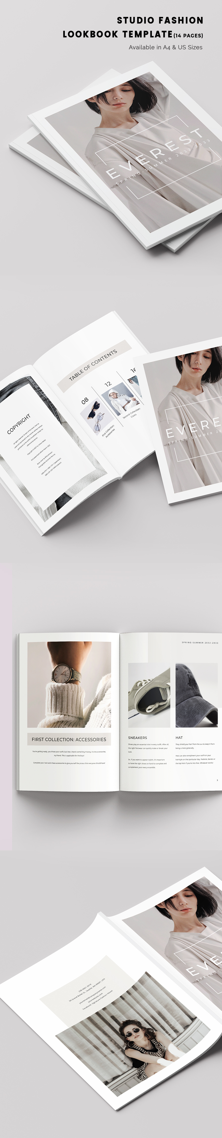 Printable Food Lookbook Template - InDesign, Word, Apple Pages ...