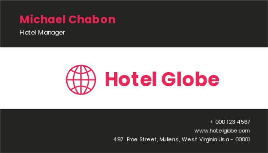 Free Modern Hotel Business Card Template