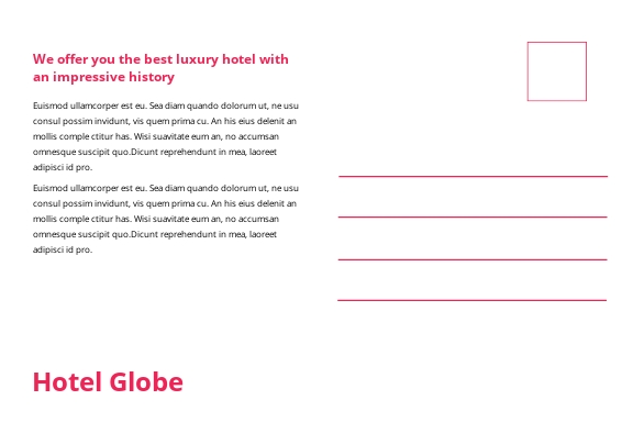 Modern Hotel Postcard Template [Free PDF] - PSD | Illustrator