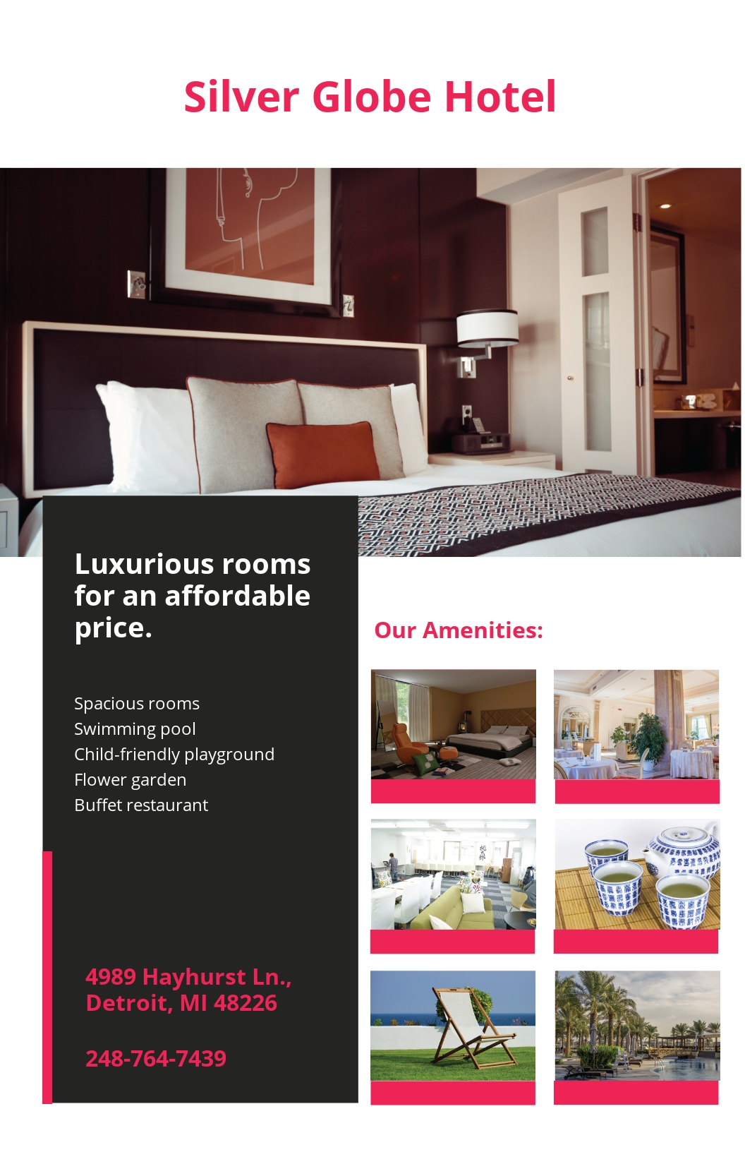 Free Modern Hotel Poster Template