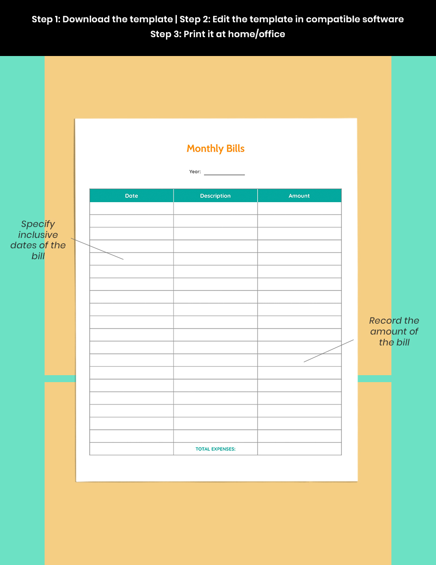 Yearly Budget Planner Template - Google Docs, Word, Apple Pages, PDF ...