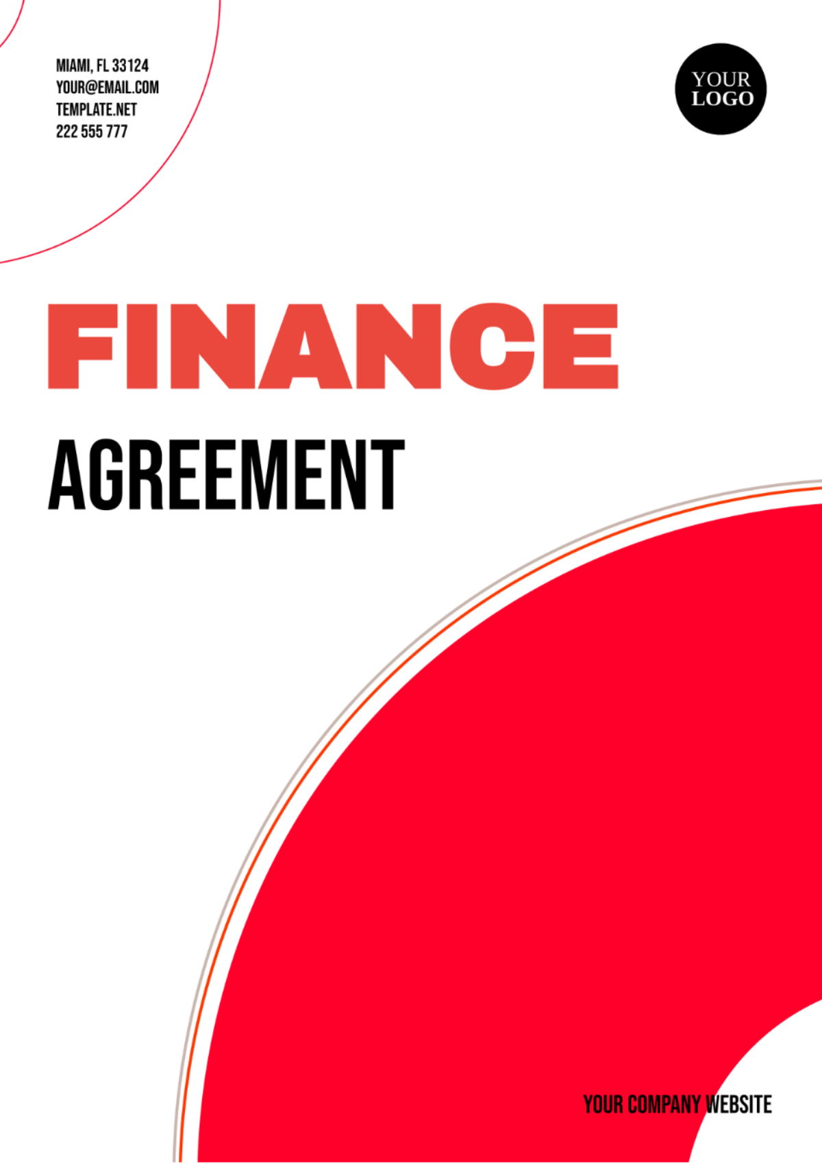 Finance Agreement Template - Edit Online & Download Example | Template.net